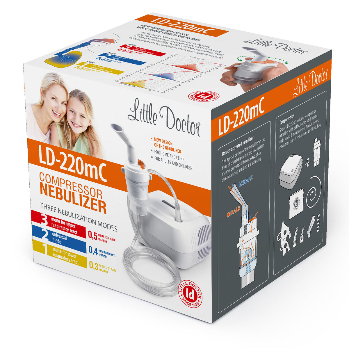 Little Doctor LD-220mC Inhalateur 3 modes activé par la respiration bl ...